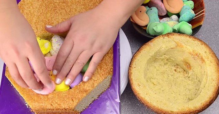 She Fills A Cake With Peeps. I Couldn’t Stop Smiling At The Result ...